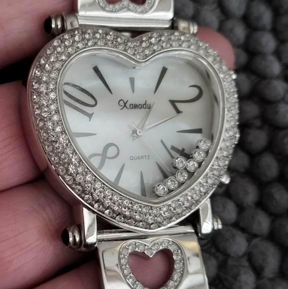 Accessories | Heart Shaped Watch With Rhinestones | Poshmark